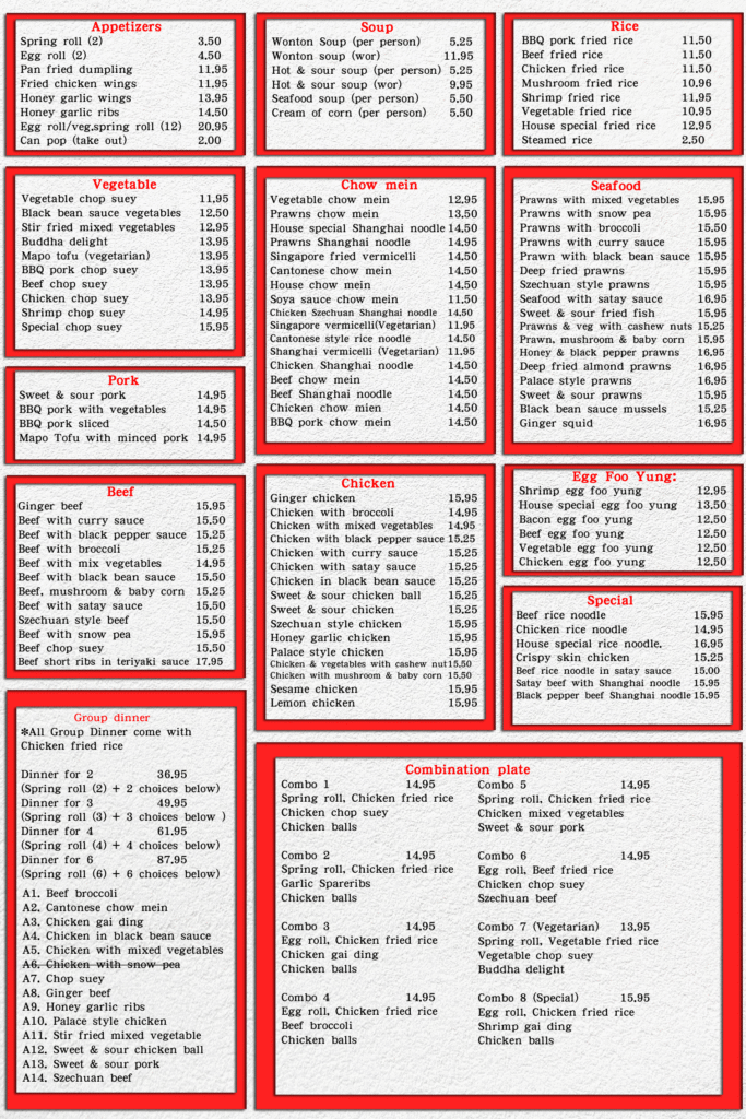 Take-Out-Menu - Buffet Yangtze